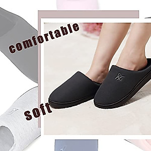 landeer Women's and Men's Memory Foam Slippers Casual House Shoes (DarkGray,Women7-8/Men5-6)