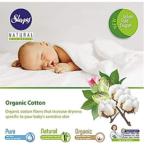 SOHO|Sleepy Natural Baby Diapers, Made from Organic Cotton and Bamboo Extract, Ultimate Comfort and Dryness, Disposable Diapers (Size 6 | 20 Count | Child Weight 33-55 lbs)