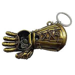 Xwbella Keychain, Infinity Gauntlet Key Chain Metal Key Ring, Cool Gifts for Men, Husband, Boyfriend (Bronze)