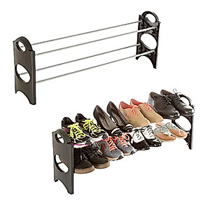 Home-Complete 4-Tier Stackable Shoe Rack