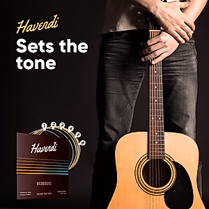 HAVENDI® Guitar Strings I Acoustic guitar strings with Phosphor Bronze Coating I Brilliant Sound Quality I Includes 3 Picks…