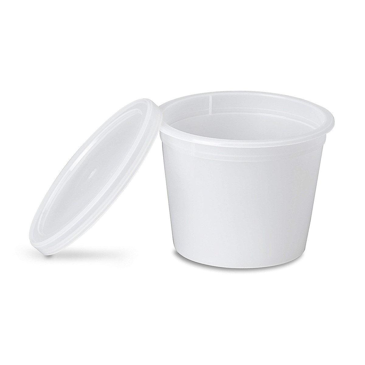 Deluxe 4oz Deli Food Storage Containers Designed for Fridge and Freezer (50 Pack)