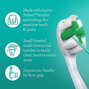 GuruNanda Butter On Gums Toothbrush with 8000+ Softex Bristles, Ultra Soft Bristles for Sensitive & Receding Gums, Perfect for Whiter Teeth, 6 Count