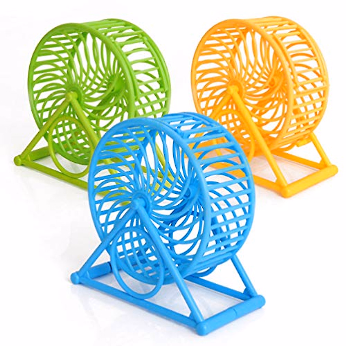 UEETEK Hamster Silent Exercise Wheel Plastic Jogging Running Toy Small Animal Cage for Rat Mice(Blue)