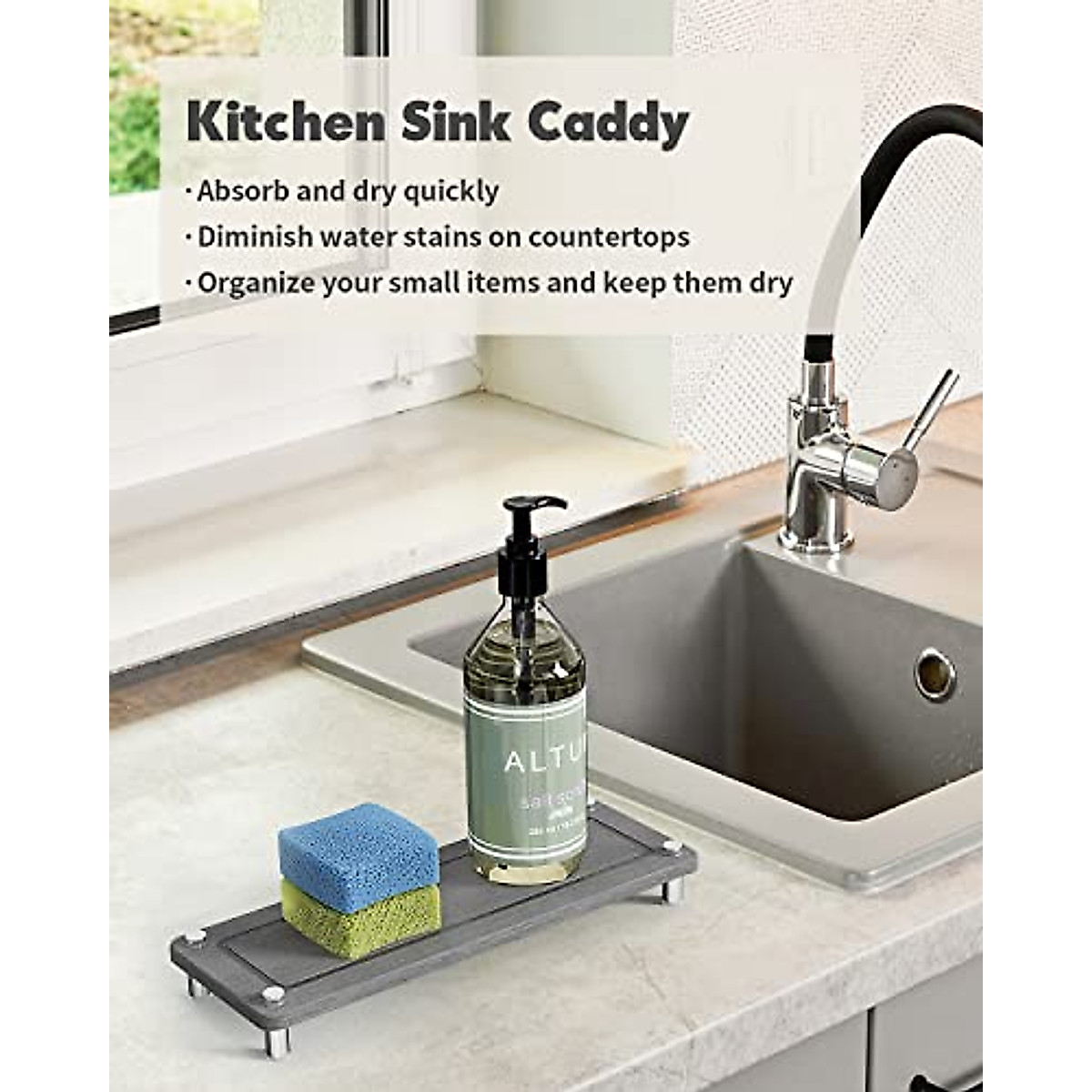 Johamoo Instant Dry Sink Organizer & Under Sink Organizer Set