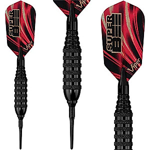 Viper Super Bee Soft Tip Darts: Black Coated Brass, 16 Grams