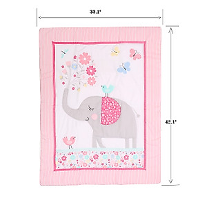 DMZVEIDA The Latest 3-Piece Set of Crib Products Baby Bedding Set:Baby Comforter Baby Quilt,Baby Fitted Sheet,Baby Pillowcase,Soft Skin Friendly Cotton Fabric,for Girls Boys.(352)