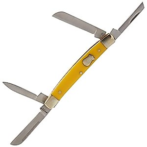 Boker Plus 01BO214Y Congress Yellow Knife with 2 1/2 in. Blade