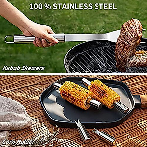 Mirror Flower 66PCS Grill Utensils Set for Outdoor Grill Set Stainless Steel BBQ Grill Accessories in Case,Heavy Duty Grilling Accessories Kit,Perfect for Camping Backyard Barbecue