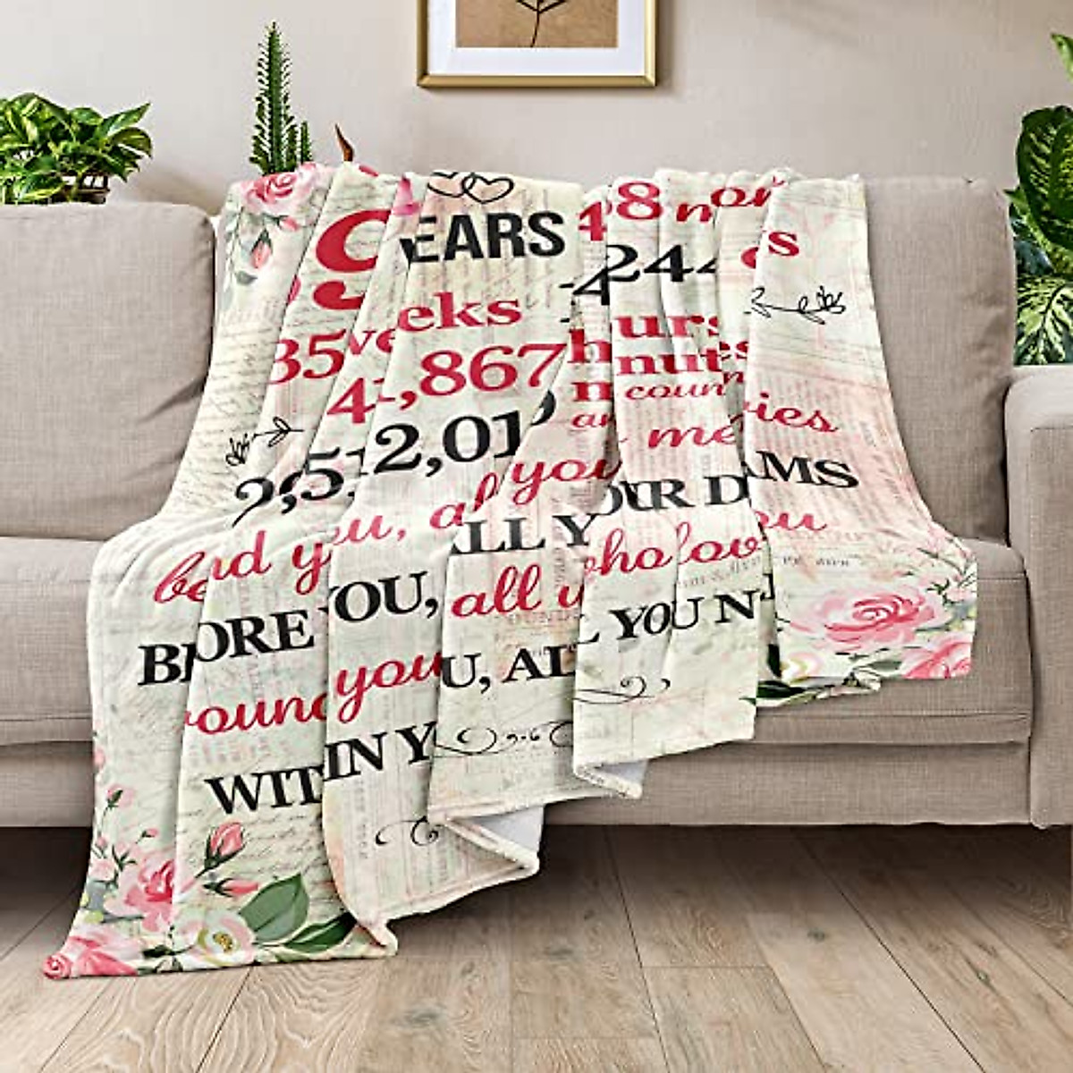 39th Birthday Gifts for Women Happy 39th Birthday Gifts for Her 39 Year Old Birthday Gifts for Women 39th Birthday Decorations for Women Bestie Wife Sister Mom Friends 39th Birthday Blanket 60"x 50"