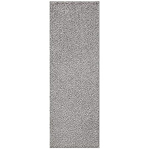 Indoor Solid Design Non-Slip Rubberback 2x5 Modern Runner Rug for Hallway, Kitchen, Living Room, Bedroom, 20" x 59", Dark Gray