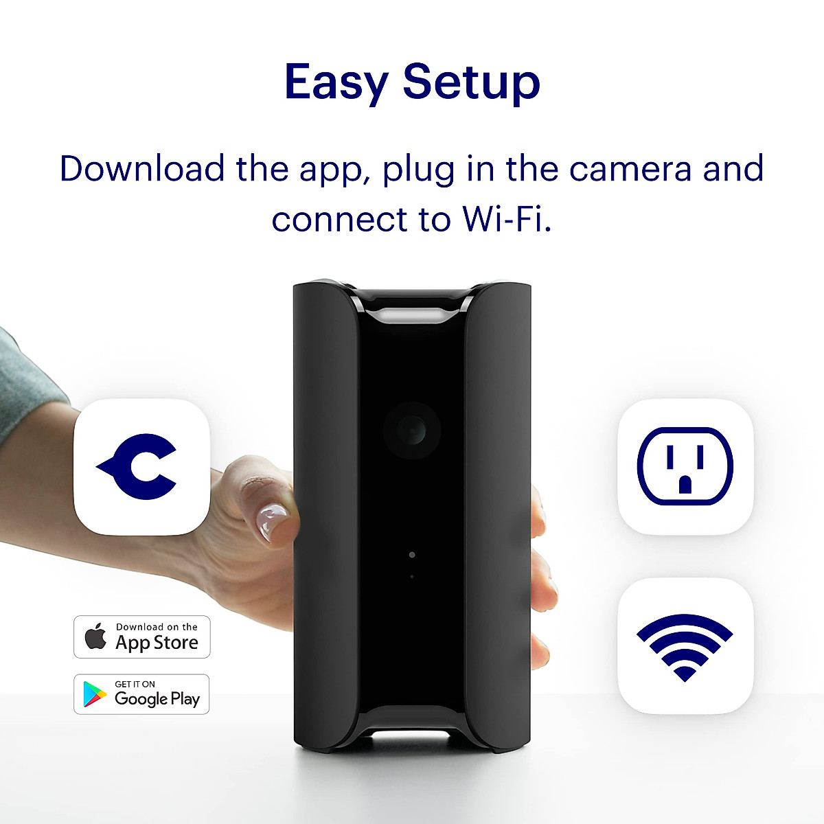 Canary View Indoor Home Security Camera 1080p HD WiFi IP | 24/7 Watch Live Video, Motion Alerts, Two-Way Talk, Night Vision, 10x Zoom, Private Mode, Compatible with Alexa, Google Assistant
