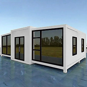 Luxury 20＆40 Ft Portable Mobile Tiny Living Container House 2 Bedroom ＆ 1 Kitchen 1 Bathroom Prefab Villa Steel Sandwich Panel Outdoor Home Use