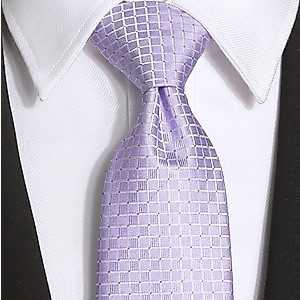 KissTies Purple Tie Lilac Lavender Necktie Wedding Party Ties + Gift Box