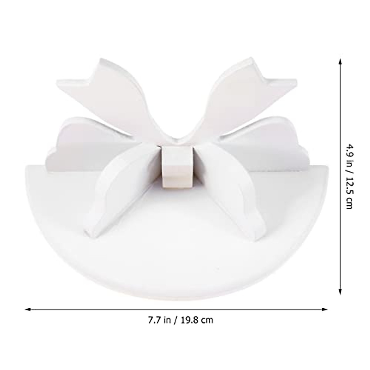 Zerodeko Wood Wall Shelves Bow Shaped: White Wooden Floating Shelf Rustic Wall Display Shelf Flower Pot Holder for Room Home Wall Decor