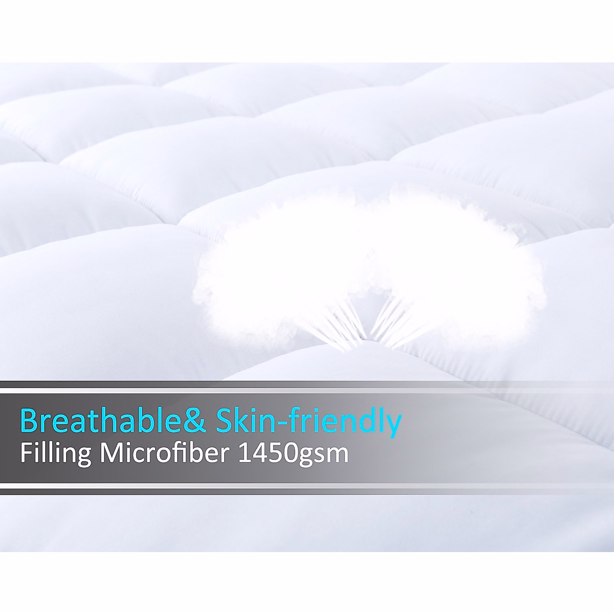 SUFUEE Mattress Topper Twin Size 2 inch Thick Down Alternative Quilted Mattress Cover Soft and Warm Mattress Pad for All Seasons