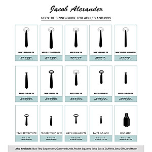 Jacob Alexander Solid Color Men's Regular Tie - Black