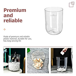 CLISPEED Trash Bin Garbage Bin Clear Small Trash Can Wastebasket Garbage Can Container Bin Ice Bucket Laundry Basket for Kitchen Bathroom Office Bedroom Living Room ৪L Trash Bin Garbage Bin