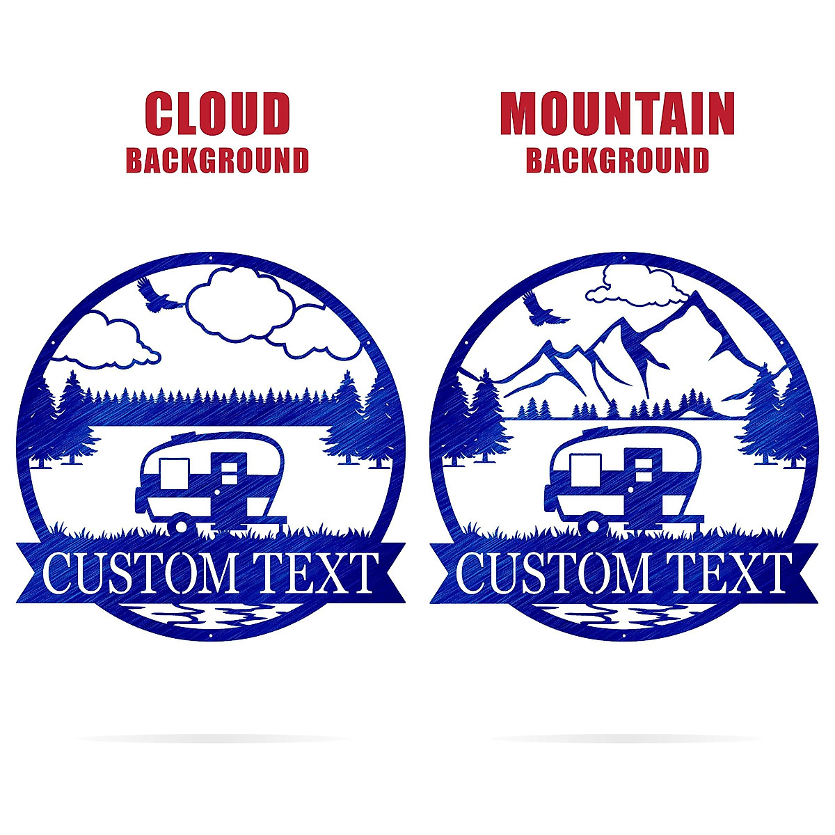 Personalized Retro Camper Outdoor Metal Sign | Camper Decor | Camping Gift | Happy Campers Sign | Custom Camping Name Wall Art | Airstream