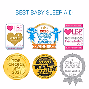 Lulla Owl Baby Toys Sleep Aid - Real Life Heartbeat and Breathing Sound Machine, Attaches to Crib, Suitable from Birth, 24hr Continuous Play, Machine Washable, Perfect Newborn Baby Gifts