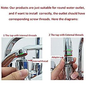 LED Faucet Lights 7 Color Changing Automatically Glow Faucet Aerator Led Water Faucet Tap Filters for Sink Kitchen Bathro​om (7 Color 3 PCS)