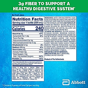 PediaSure Grow & Gain with Fiber, 3g Fiber to Support a Healthy Digestive System, Nutrients for Immune Support, Kids Nutritional Shake, DHA Omega-3, Non-GMO, Strawberry, 7.4 fl oz (Pack of 24)