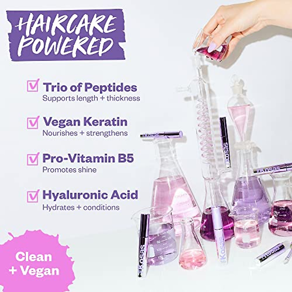 Kosas Grow Potion: Fluffy Brow and Lash Boosting Serum. Eyebrow and Eyelash Enhancing Serum