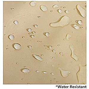 UHousDeco Outdoor 3 Triple Seater Hammock Patio Swing Chair Cover, Water-Resistant, All Weather Protection, Beige Color