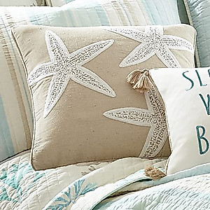 Levtex home Stone Harbor Decorative Pillow (18x18in.) - Starfish - White and Beige