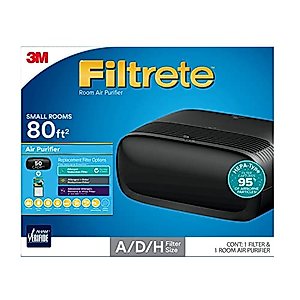 Filtrete Room Air Purifier Table Top Device FAP-TT-ADH with HEPA-Type Air Filter, Designed for Small rooms up to 80 sq. ft.