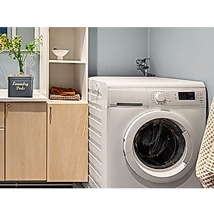 SHUNTU Pods Holder for Laundry Room - Pods Box with Lid for Laundry Room Metal Laundry Pods Holder for Laundry Room Décor and Organization(Black)