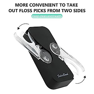 Portable Dental Floss Picks Dispenser Floss Holder Upgrade Automatic Travel Case Floss Dispenser Refillable Floss Box Professional Floss Pick Organizer for Teeth Cleaning (4 Pack)