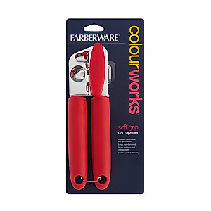 Farberware Colourworks Soft Grip Can Opener, Red
