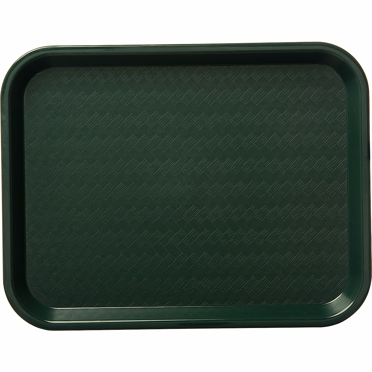 CFS CT101408 Cafe Standard Plastic Cafeteria/Fast Food Tray, NSF Certified, BPA Free, 14" Length x 10" Width, Forest Green (Pack of 24)
