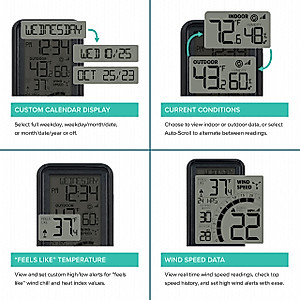 La Crosse Technology 327-1418BW Monochromatic Digital Wind Speed Station