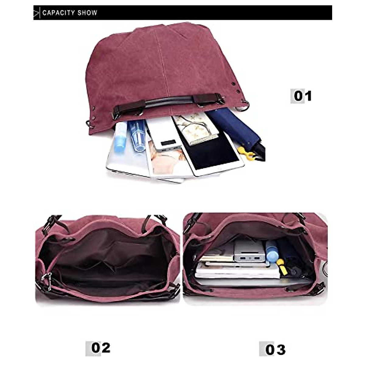 Eamom Extra Large Crossbody bags for Women Handbag Hobo Bag Canvas Purse Women's Clutch Handbags Shoulder Purse (Deep khaki)