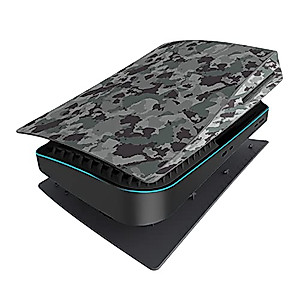 Face Plate Cover Shell for PS5 Disc Edition Console Faceplates, Playstation 5 Accessories Protective Replacement Panels (Gray Camouflage)