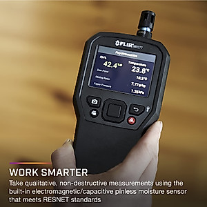 FLIR MR277 Moisture Meter, MSX IR Camera & Hygrometer for Building Inspection
