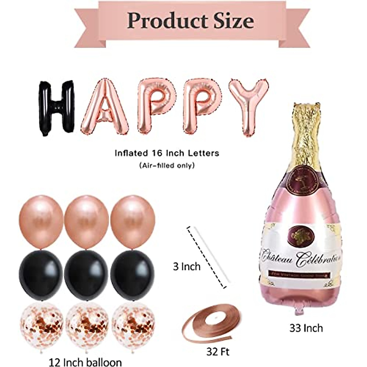 30th Birthday Ballloons, So Happy Im Thirty Balloons Black and Rose Gold, Funny 30th Birthday Balloons, 30th Birthday Banner, 30th Birthday Decorations, 30th Birthday Gift Ideas