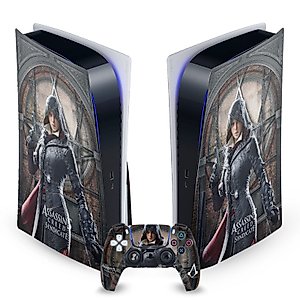 Head Case Designs Officially Licensed Assassin's Creed Evie Frye Syndicate Graphics Vinyl Faceplate Gaming Skin Decal Compatible With Sony PlayStation 5 PS5 Disc Edition Console & DualSense Controller