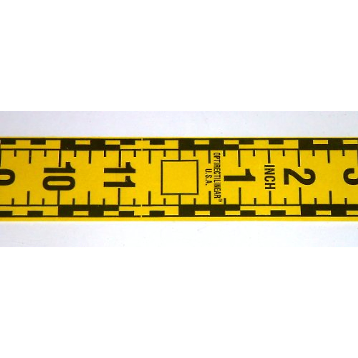 Adhesive Continuous Ruler Roll Tape – Fractional – 1 1/2 Inches Wide, 12 Inch Long X 105 Repeats – Vertical Up – Yellow