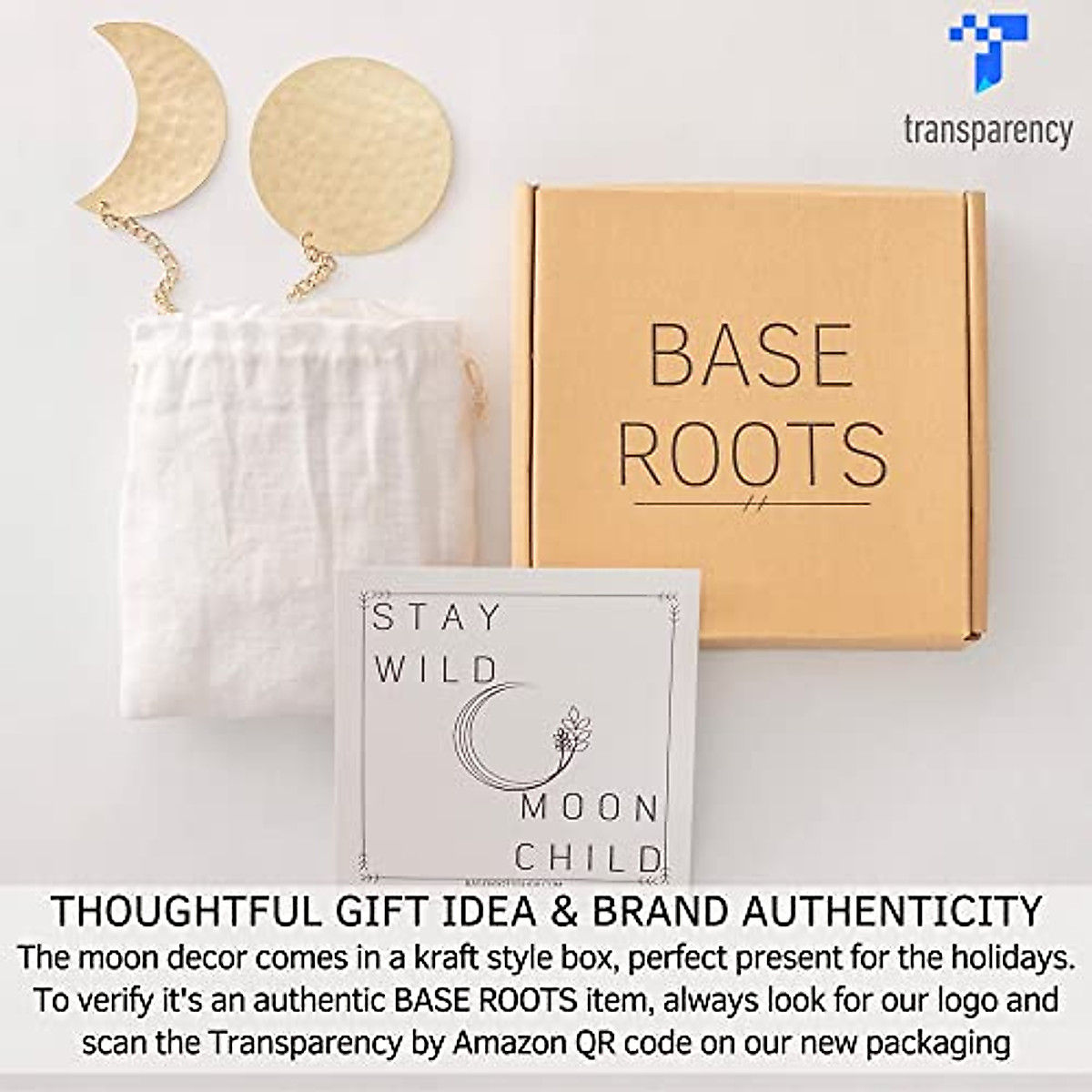 Moon Phase Wall Hanging, Handmade Hammered Gold Metal 13 Moons 36" Garland, Phases of the Moon, Celestial Lunar Art, Bohemian Aesthetic Christmas Boho Decor for Bedroom Home Dorm Living Room Girl Gift