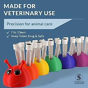 Test Tube Rack, 13mm Tube Size, Holds 20 Tubes, Fun Caterpillar Design (Rainbow, 13mm Tube Size)