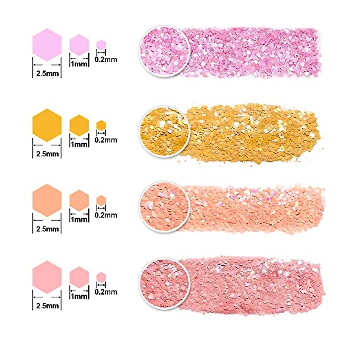 Lrisy Iridescent Chunky Glitter,Powder Craft Glitter Sequins Flake Bulk for Epoxy Resin,Body Face,Slime,Tumblers,Nail&Arts Painting (Soft Pink)