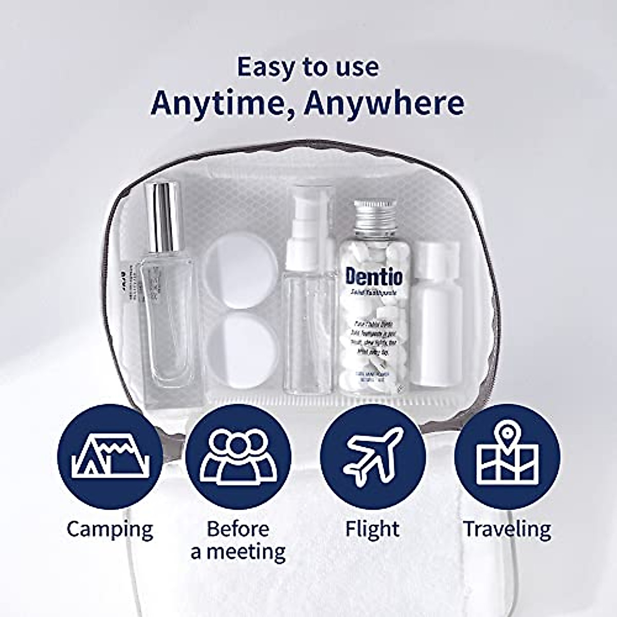 Whitening Toothpaste Tablets, for Camping, Travel, Fresh Breath (120 Count)