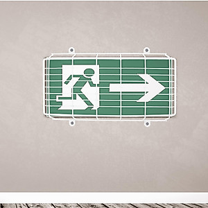 Gadpiparty Wire Guard for Exit Sign Emergency Light Metal Wire Guard Damage Stopper Exit Sign Damage Cage Wall Mounted Emergency Signal Protective Covers