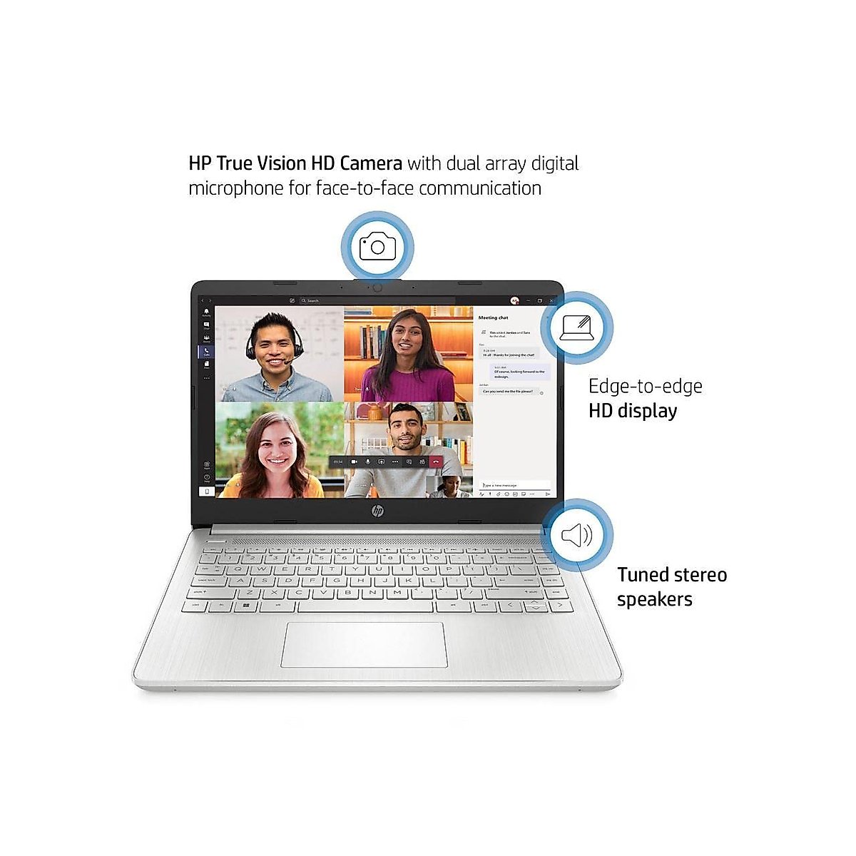 HP 2023 Newest 14 Laptop, 14" Display, Intel Core i5 1135G7 Processor, 16GB RAM, 1TB SSD, Intel Iris Xe Graphics, Bluetooth, Webcam, HDMI, Windows 11 Home, Natural Silver