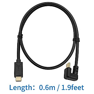 Poyiccot USB C Cable, 180 Degree U Shape USB C to USB C Cable, Type C Charging Cable Fast Charge for MacBook Pro 2020, 2ft/60cm