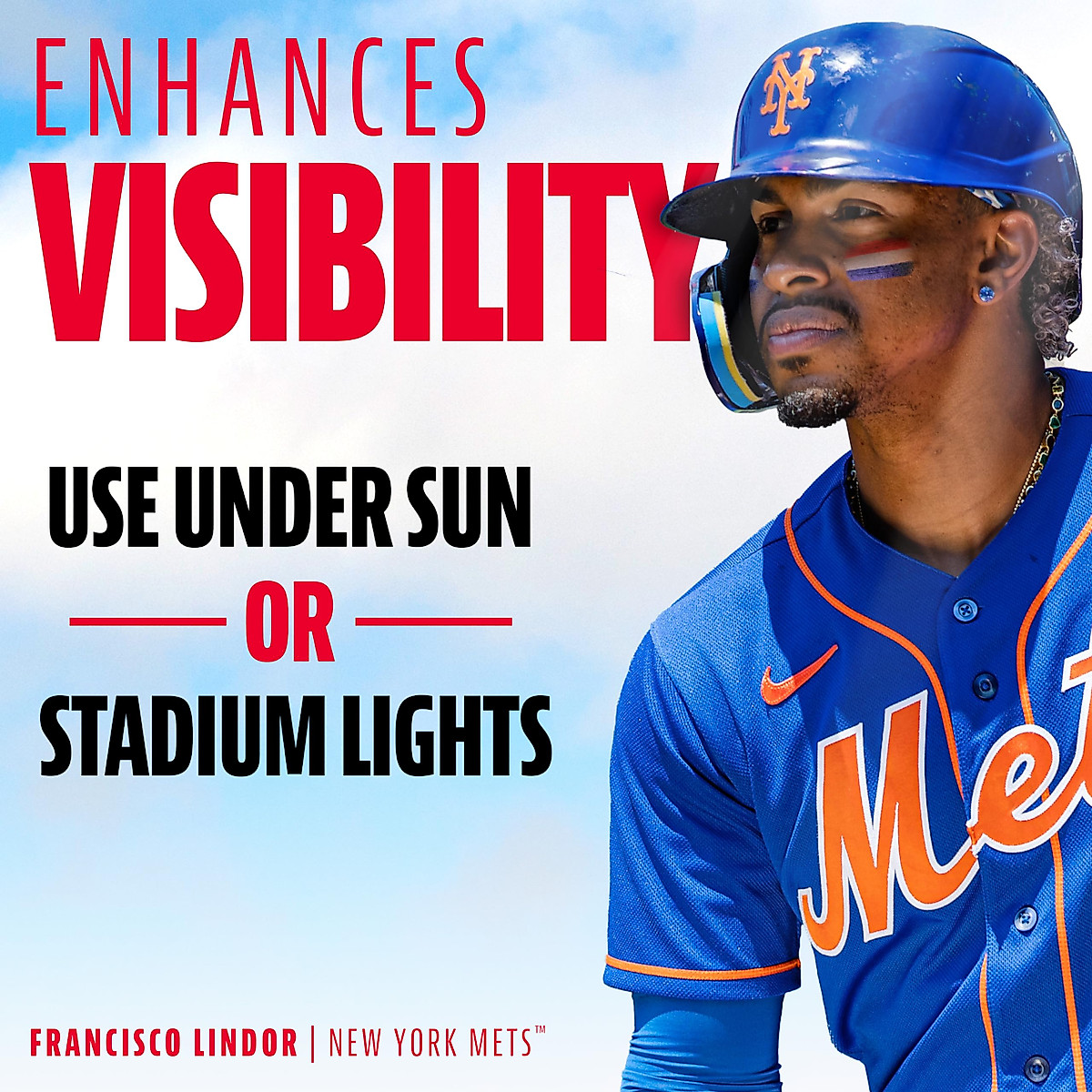 Franklin Sports Baseball Eye Black - Red, White + Blue USA Stick for Kids Adults Multi Color Softball