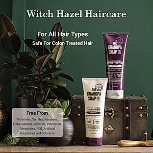 Grandpa's The Soap Company Clarifying Witch Hazel Conditioner - Relieves Scalp Conditions and Protects Against Buildup, With Lavender Flower, Sulfates and Parabens Free, 8 Fl Oz.